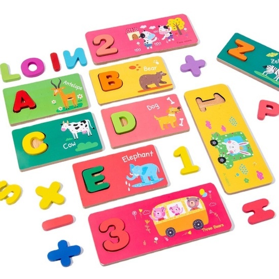 Wooden Matching Blocks Puzzle
